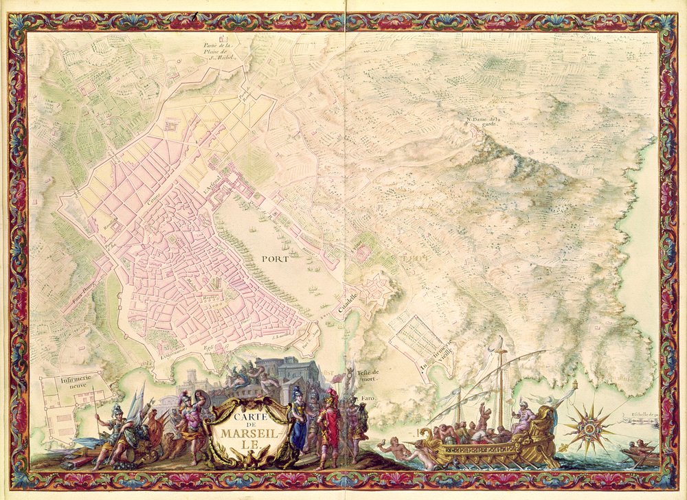 Ms. 988 Vol.3, fol.61 'Louis XIV Atlas', map and plan of Marseille, 1683-88
